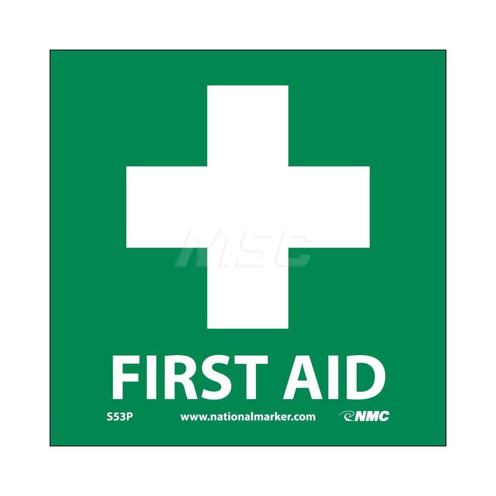 AccuformNMC - First Aid Sign: Square, First Aid | MSC Direct