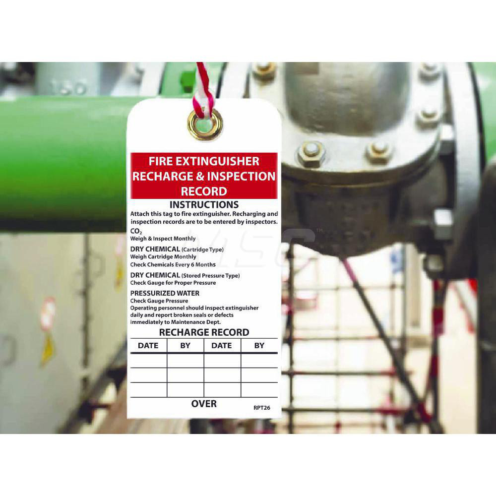 AccuformNMC - Inspection Tag: Rectangle, 3" High, 6" Wide, Unrippable ...