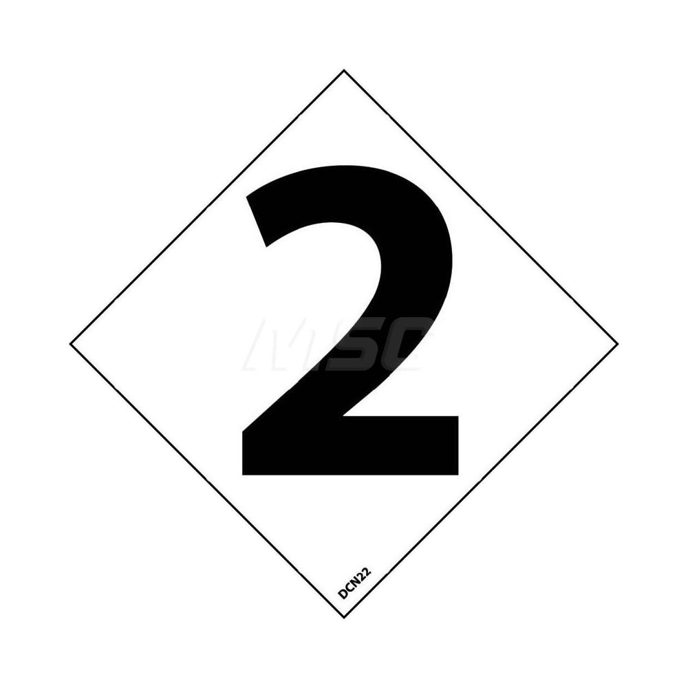 AccuformNMC - Hazardous Material Label: "2", Square, 2.5" Wide | MSC Direct