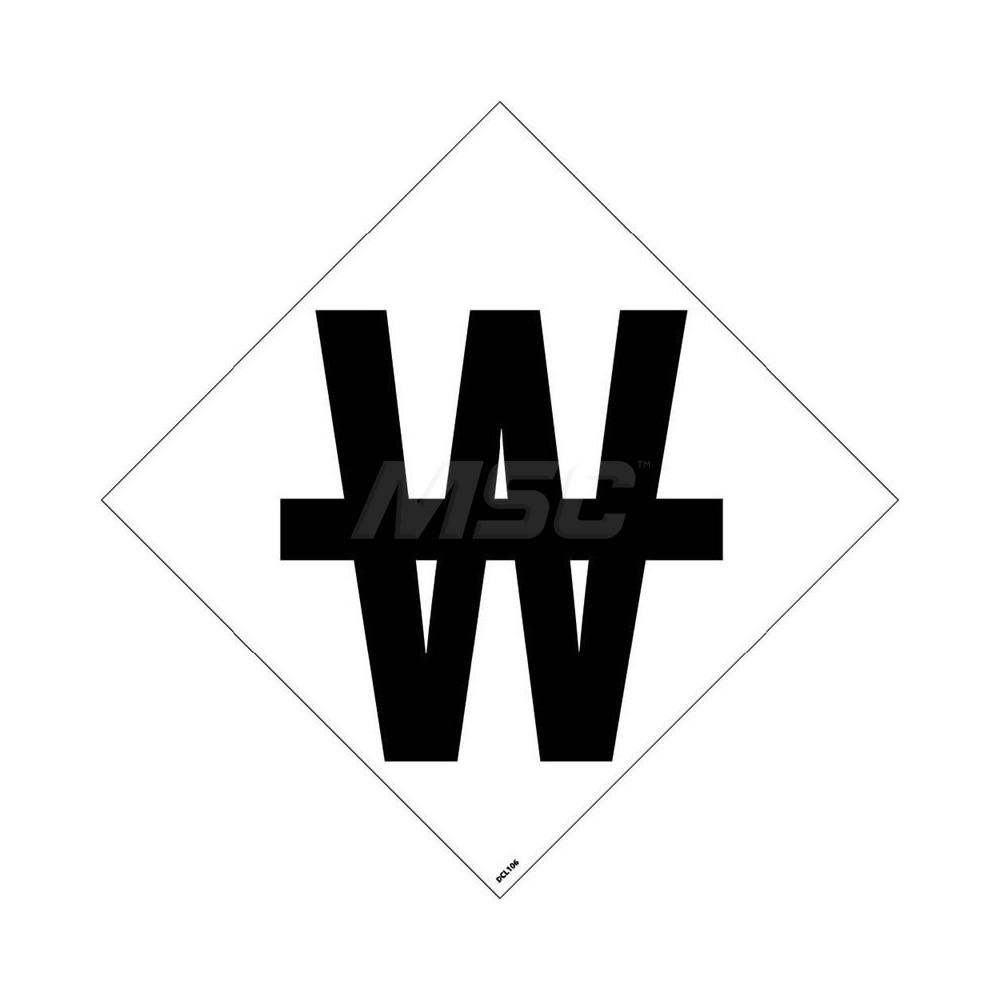 AccuformNMC - Hazardous Material Label: "Letter W with Slash Through It ...