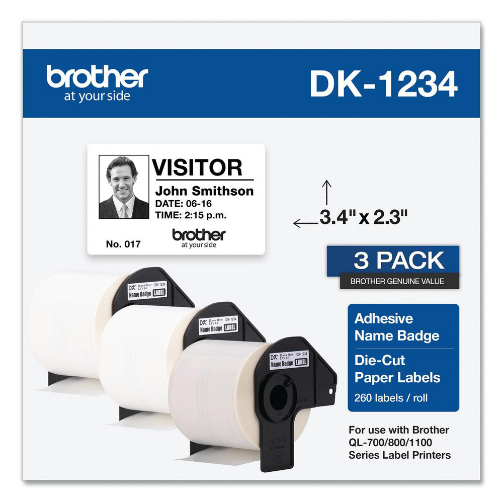 Brother - Labels, Ribbons & Tapes: Label Maker Name Badge Labels | MSC ...