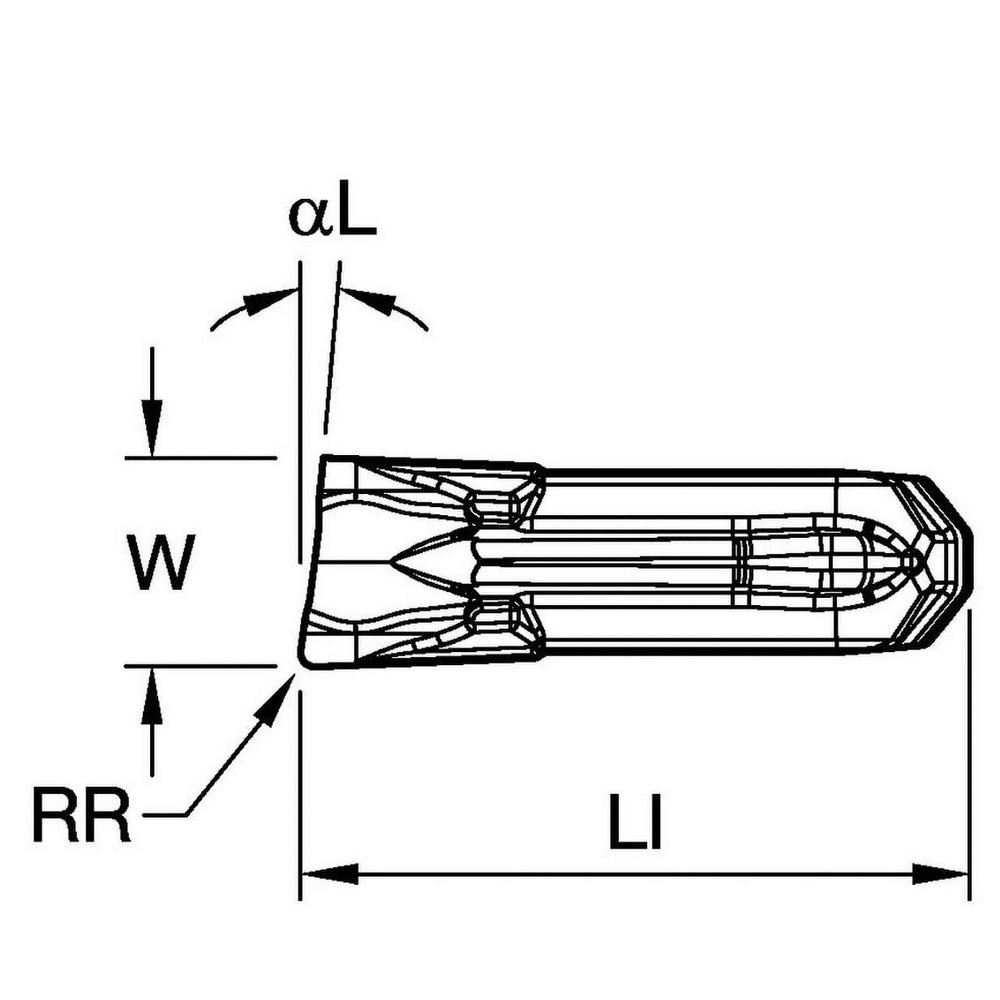 Kennametal - Cutoff Insert: EC030M03L06CF02 KCU25B, Carbide, 3.000 mm ...