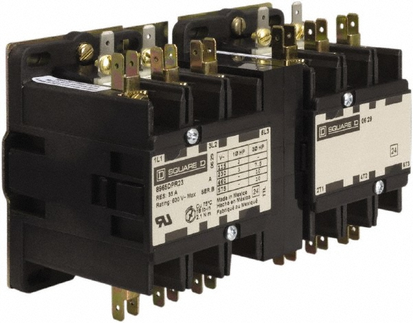 Square D - 4 Pole, 40 Amp Inductive Load, 110 Coil VAC at 50 Hz and 120 ...
