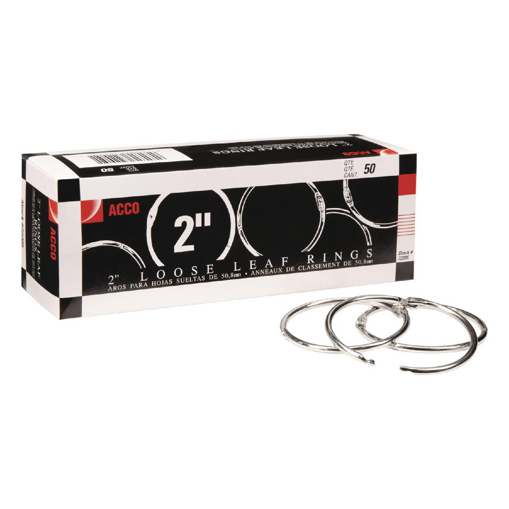 ACCO - Ring Binders: Binder Type: Book Rings; Ring Type: Round; Label ...