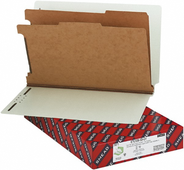 Samsill - Classification Folder: Legal, Gray & Green, 10/Pack | MSC Direct