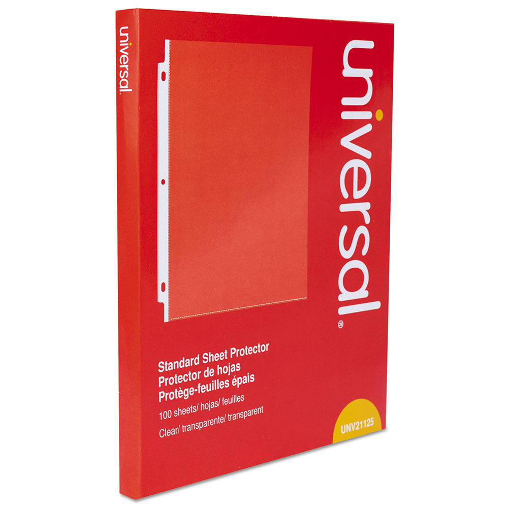 UNIVERSAL - 100 Pc Sheet Protector-Ring Binder: Clear | MSC Direct