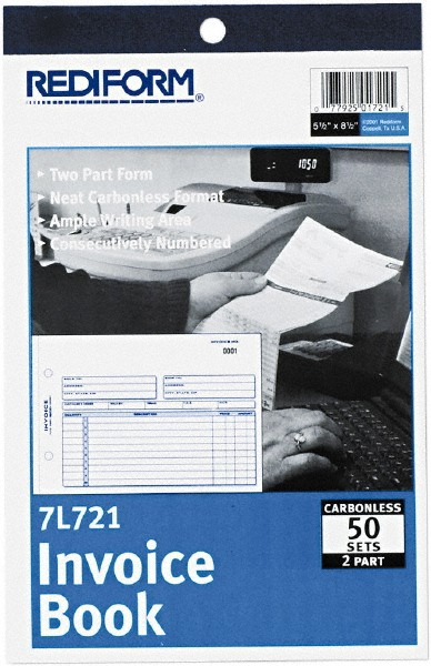 REDIFORM - 50 Sheet, 5-1/2 x 7-7/8", Invoice Book - 63596241 - MSC ...