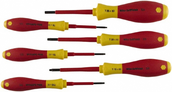 Wiha - 6 Piece T8 to T25 Ergonomic Handle Torx Driver Set - 63622583 ...
