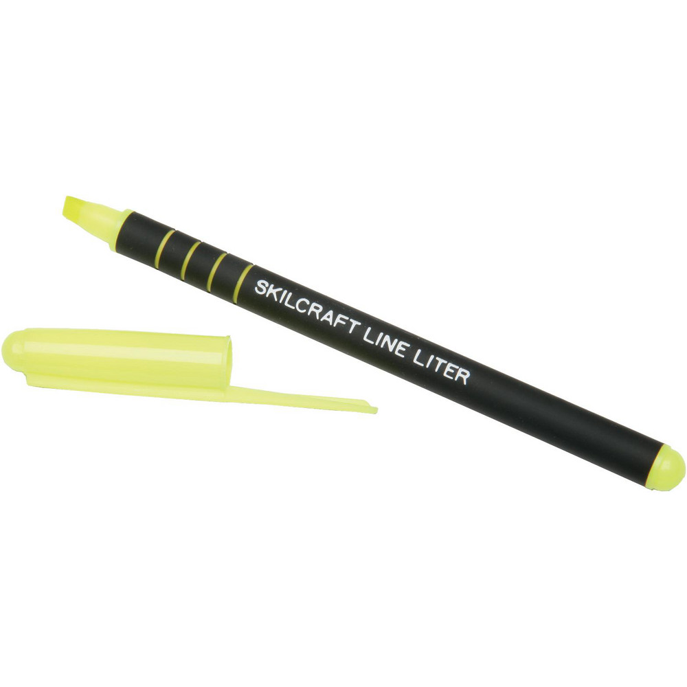 AbilityOne - YLW CHISEL 12/PK LINE HIGHLIGHTER | MSC Direct