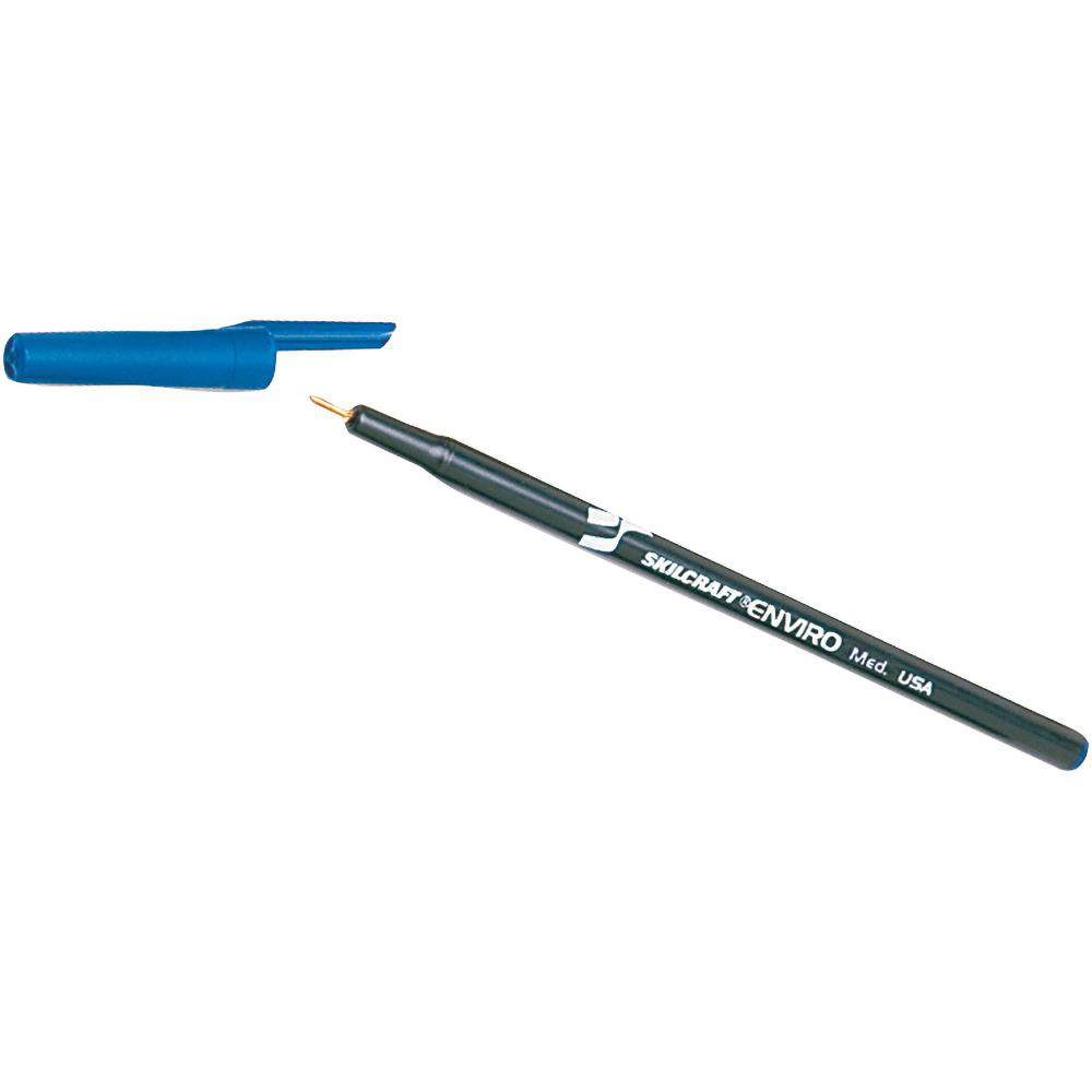 AbilityOne - BLUE MED PT 12/PK BALLPOINT STICK PEN | MSC Direct