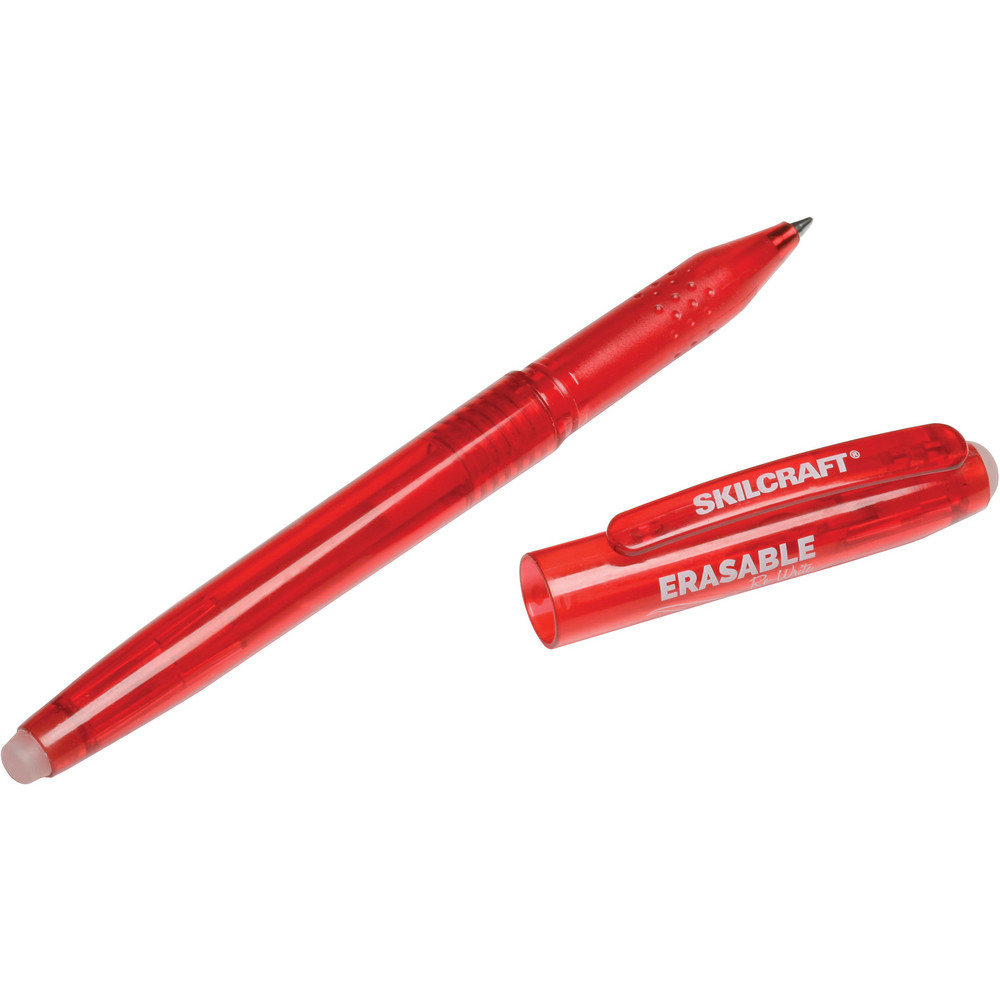 AbilityOne - RED INK MED PT 12PK ERASABLE GEL STICK PEN | MSC Direct