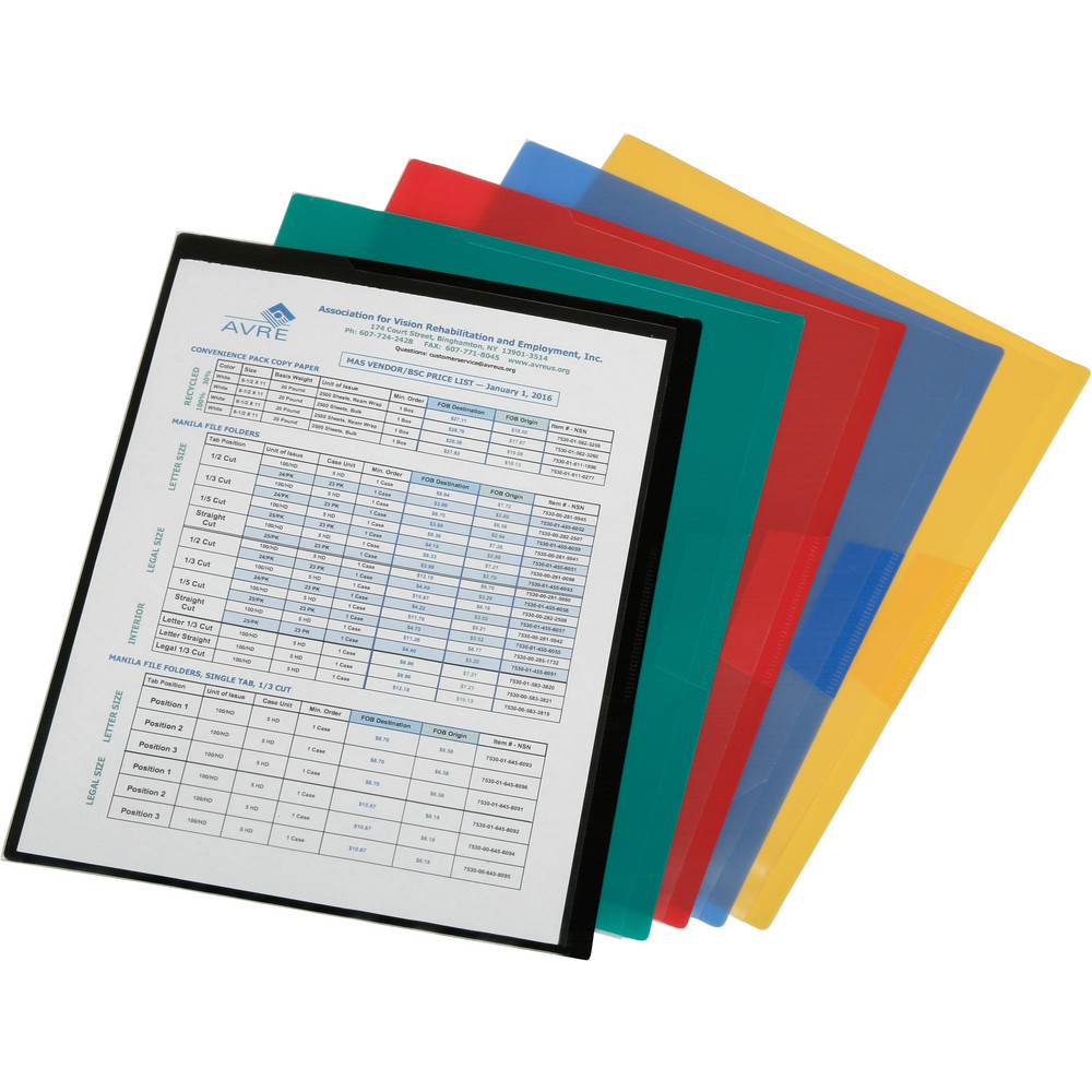 AbilityOne - 11-3/4X9-1/4 5/PK POLY PROJECT JACKET | MSC Direct