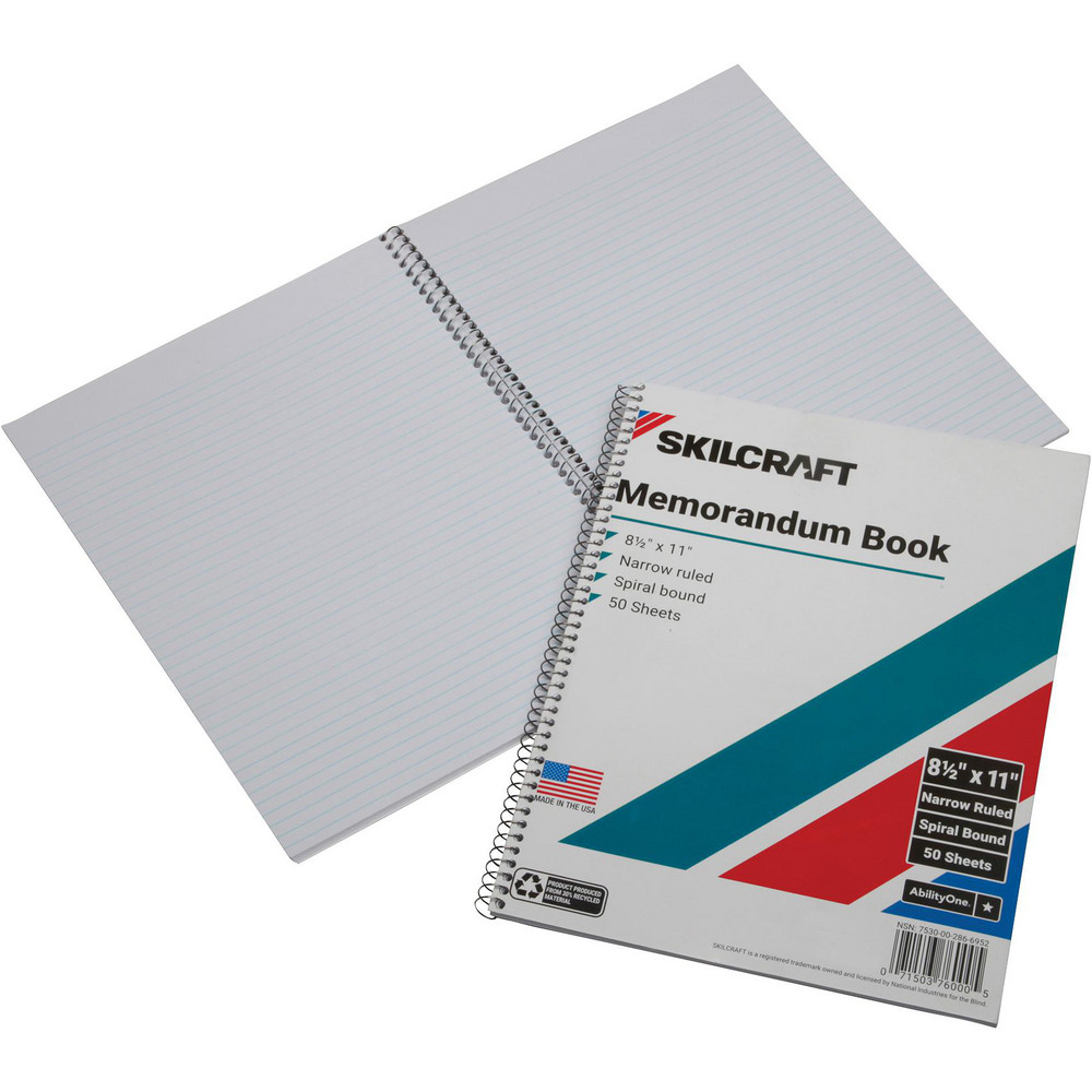 AbilityOne - 8.5X11 WHT 12/PK RULED MEMO NOTEBOOK | MSC Direct
