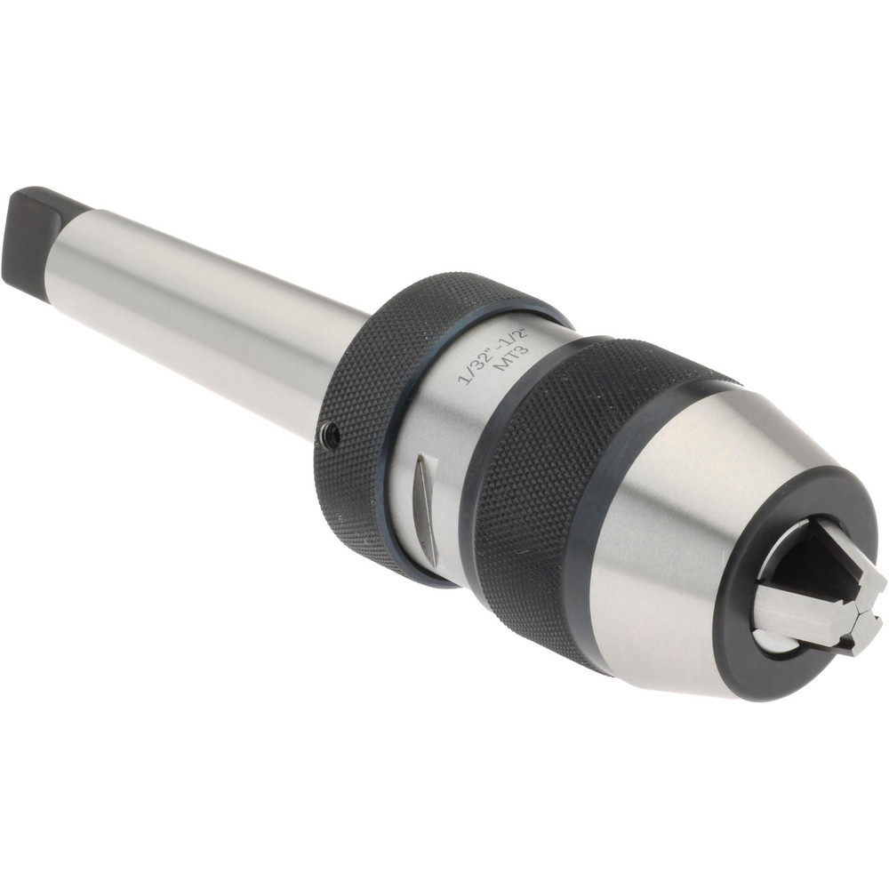 Accupro - Drill Chuck: 1/32 to 1/2" Capacity, Integral Shank Mount, 3MT ...