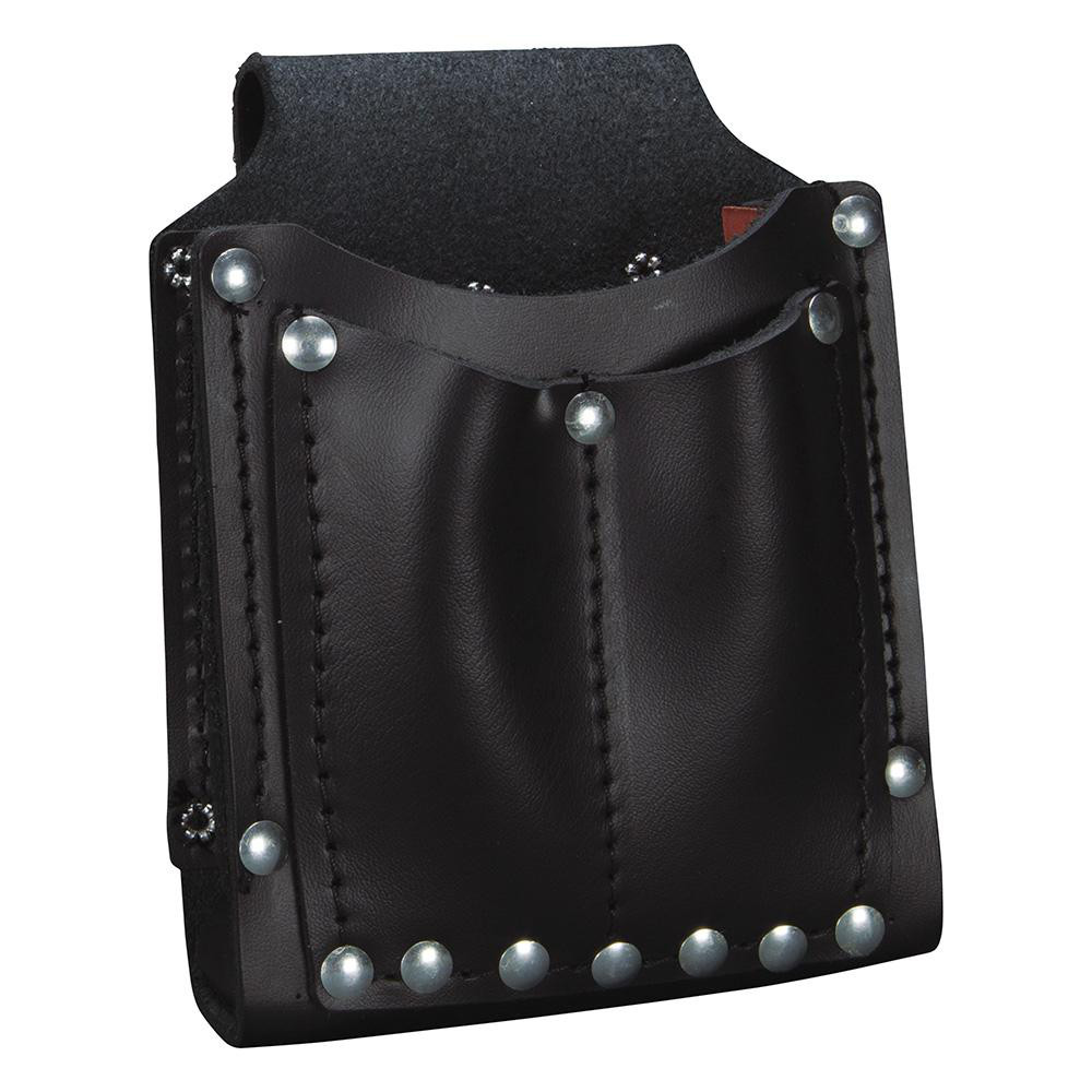 Klein Tools - Tool Pouch: 3 Pockets, Leather, Black | MSC Direct