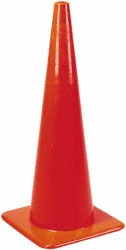 PRO-SAFE - Rigid Cone: Polyvinylchloride, 36" OAH, Orange | MSC Direct