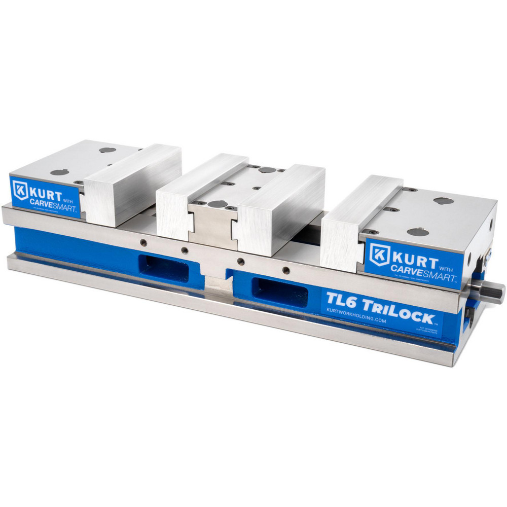 Kurt - Machine Vise: Double-Station, 6.00" Jaw Width, 11" Jaw Opening ...