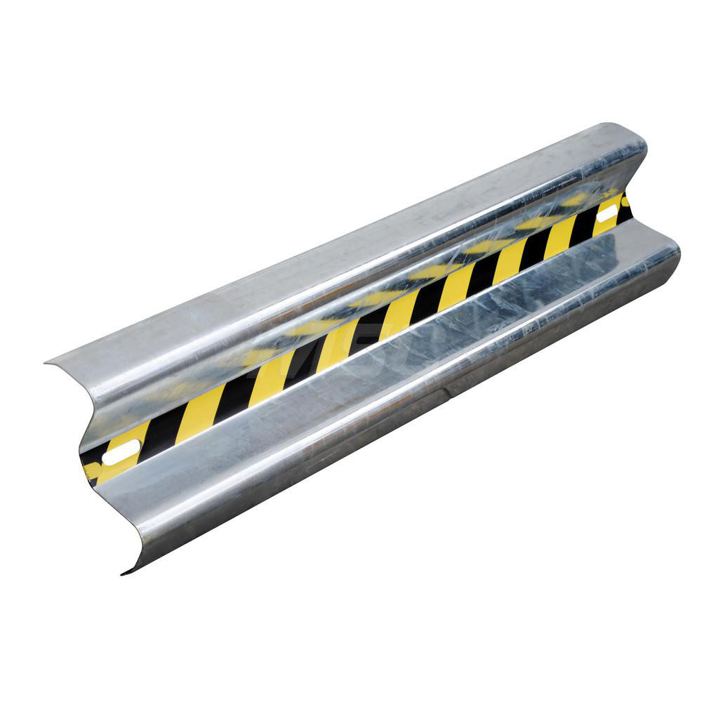 Vestil - 4' Long x 12" High, Gray with Black & Yellow Caution Tape ...