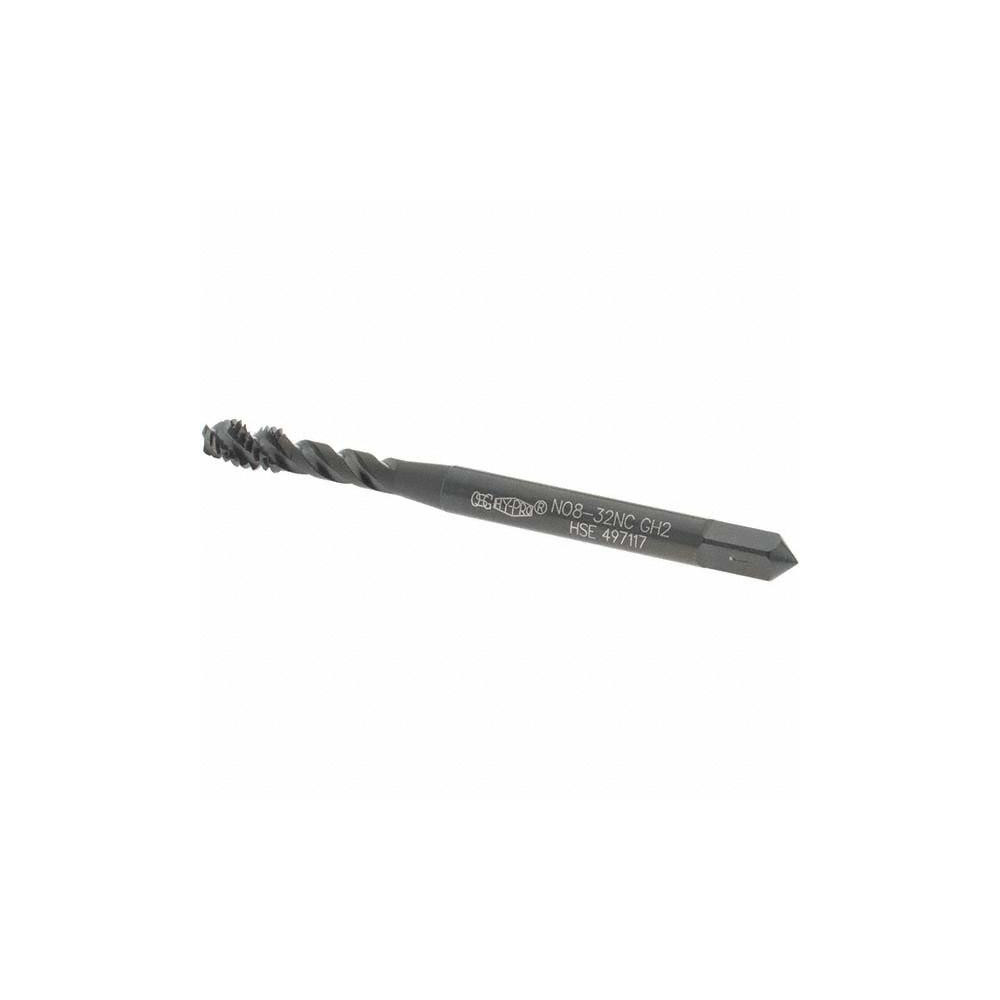 OSG - Spiral Flute Tap: #8-32, UNC, 3 Flute, Modified Bottoming Chamfer, 3B Class of Fit ...