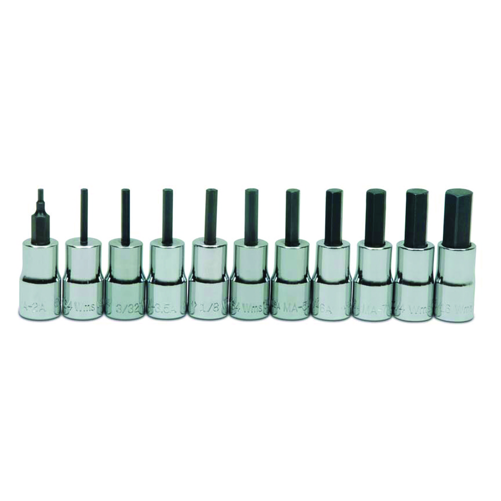 Williams - Socket Set: Hex Bit, 11 Pc, 1/4" Drive | MSC Direct