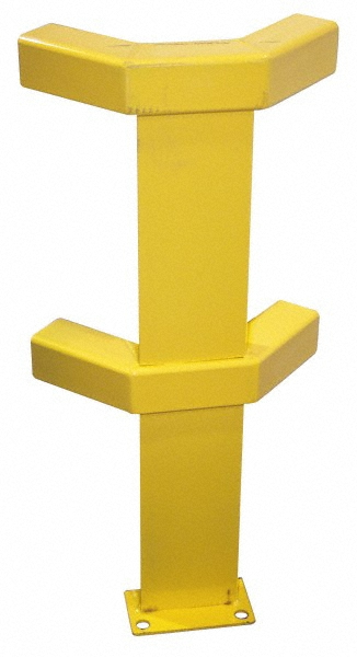 Vestil - Traffic Guard Rail Mount Post: 36" High, Steel, Yellow | MSC ...