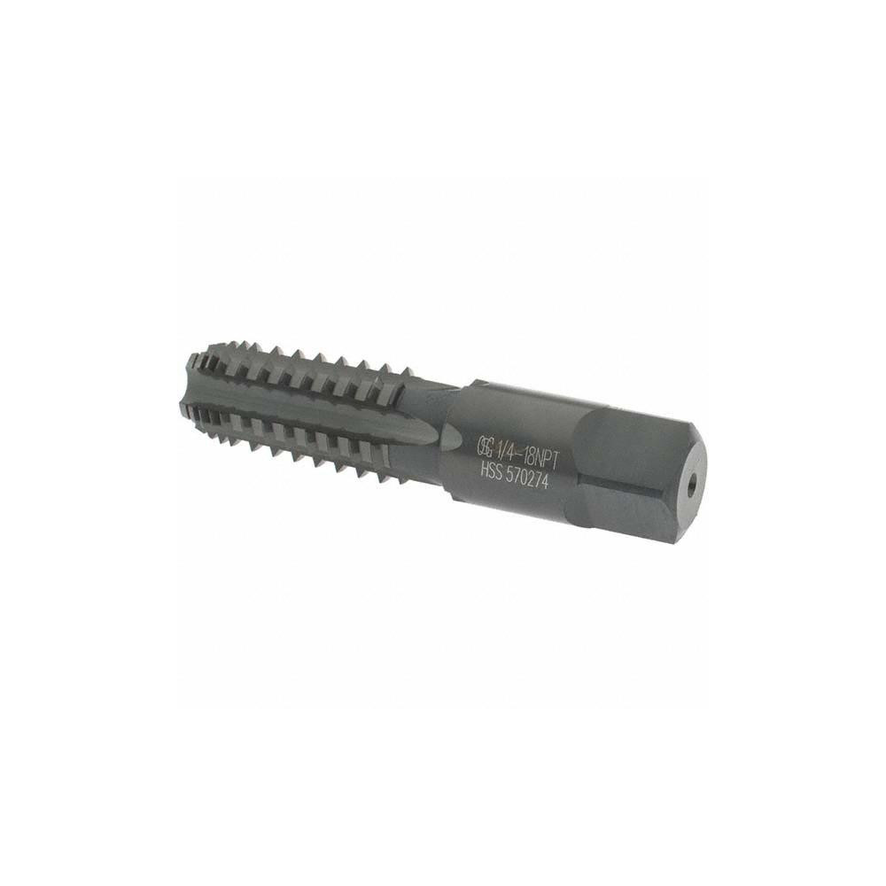 OSG - 1/4-18 NPT, 5 Flutes, Oxide Finish, High Speed Steel, Interrupted ...
