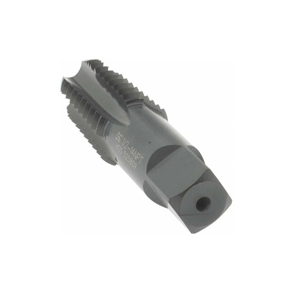 OSG - 1/2-14 NPT, 5 Flutes, Oxide Finish, High Speed Steel, Interrupted ...