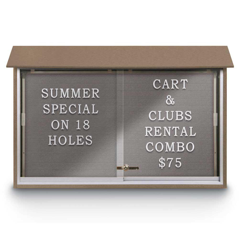 United Visual Products - Enclosed Letter Board: 45" Wide, 30" High ...