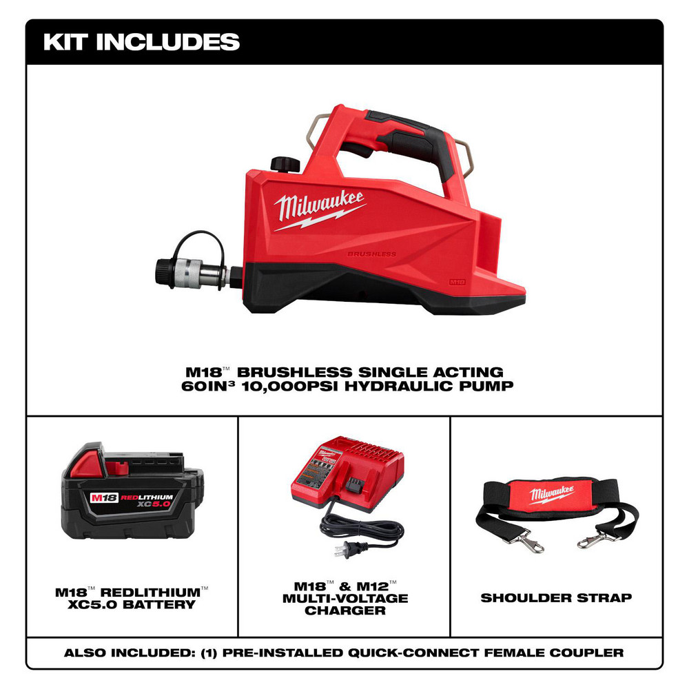 Milwaukee Tool - Power Hydraulic Pumps & Jacks: Type: Hydraulic Pump ...
