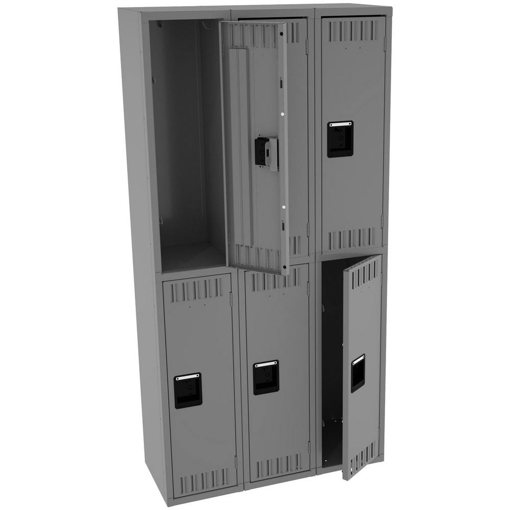 Tennsco - 3-Wide Locker: 36-3/16" Wide, 15-1/16" Deep, 72" High ...
