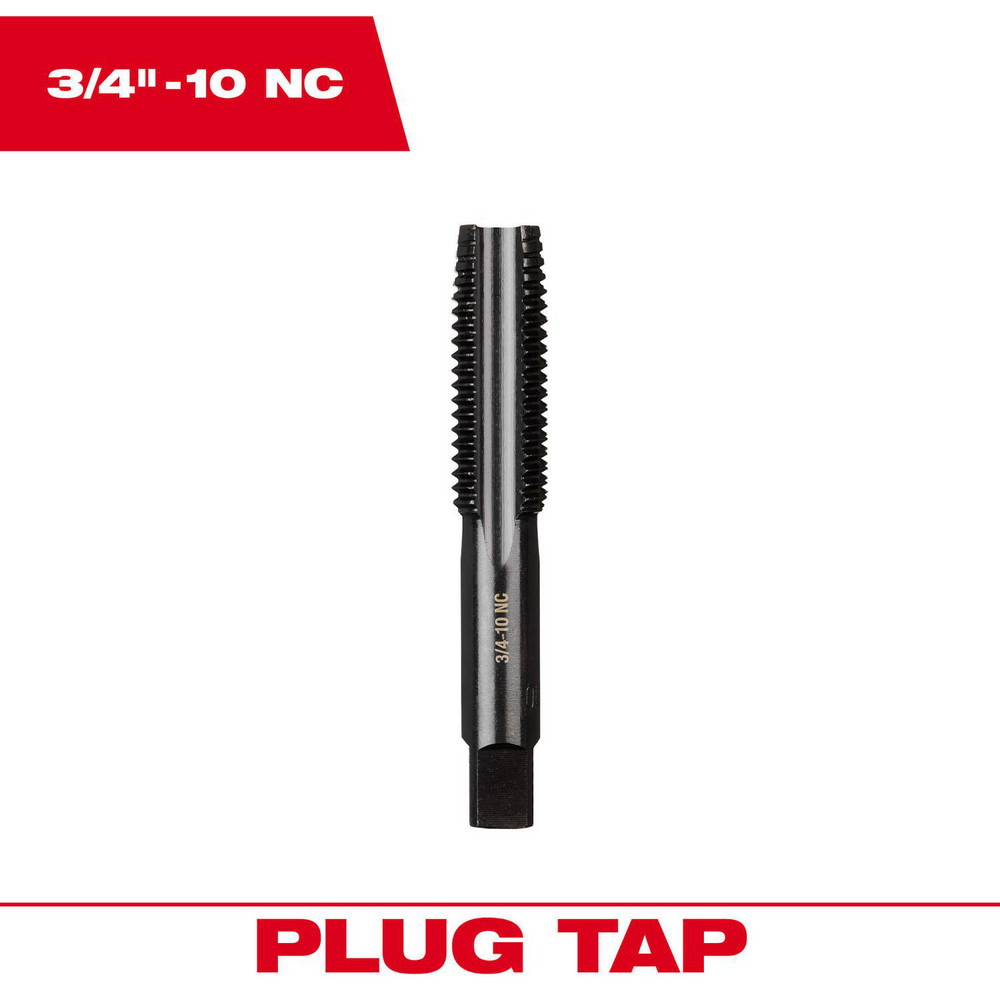 Milwaukee Tool - Straight Flute Tap: 3/4-10 UNC, 4 Flute, Plug Chamfer ...