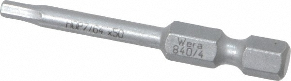 Wera - Power Screwdriver Bit: 7/64" Hex Drive | MSC Direct