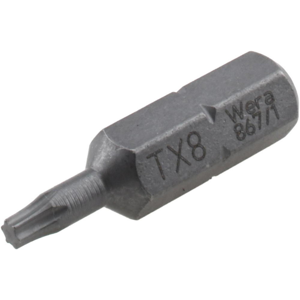 Wera - 1/4" Drive T8 Torx Screwdriver Bit | MSC Direct