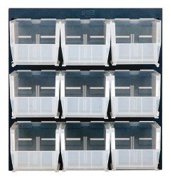 Quantum Storage - 9 Bin Louvered Panel with Ultra Bins | MSC Direct