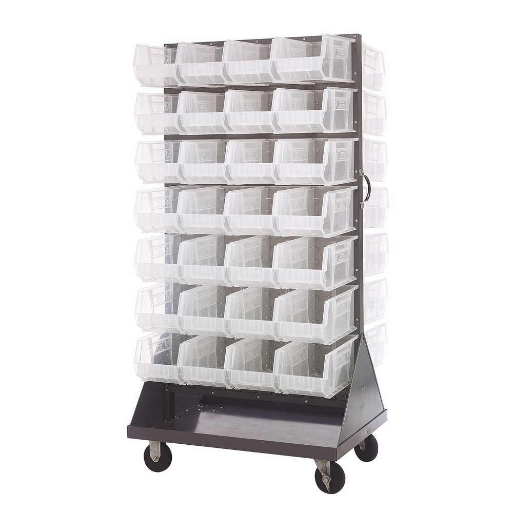 Quantum Storage - 56 Bin Mobile Louvered Rack with Ultra Bins | MSC Direct