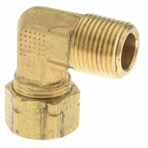 Parker - 1/2" Tube OD x 3/8-18 NPTF 45° Brass Flared Tube Male Elbow - 62251467 - MSC Industrial ...