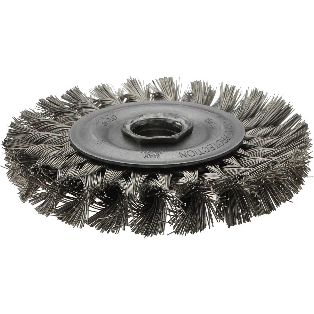 Weiler - Wheel Brush: 4" Wheel Dia, 1/2" Face Width, 0.0140" Wire Dia ...