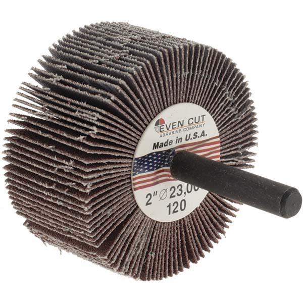 Value Collection - Mounted Flap Wheel: 2" Dia, 1" Face Width, 120 Grit ...