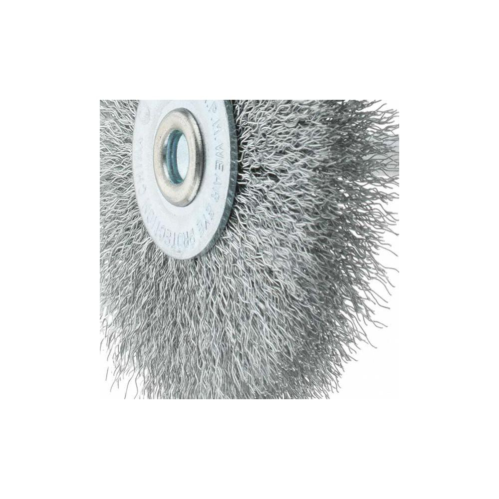 Weiler - Wheel Brush: 3" Wheel Dia, 3/8" Face Width, 0.0080" Wire Dia ...