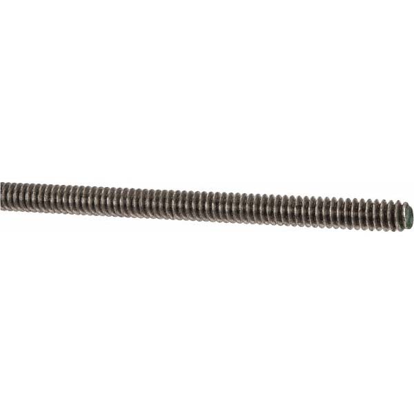 Made in USA - General-Purpose Threaded Rod: #10-24, 3' OAL, Stainless ...