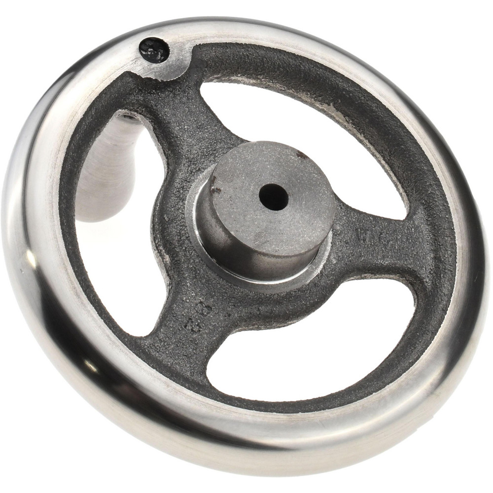 Made in USA - Spoked Straight Handwheel: Solid Handle, Plain Finish ...