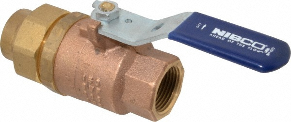 NIBCO - Single Union Ends Manual Ball Valve: 1" Pipe, Full Port | MSC ...