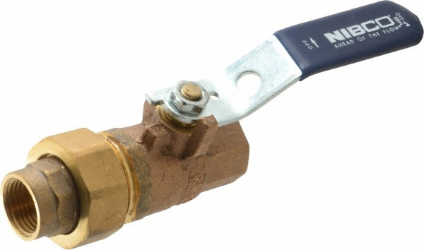 NIBCO - Single Union Ends Manual Ball Valve: 1/2" Pipe, Full Port | MSC ...
