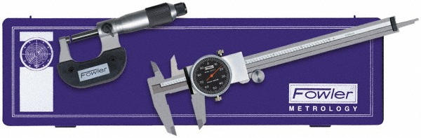 Fowler - 3 Piece, Machinist Caliper and Micrometer Tool Kit - 65002164 ...