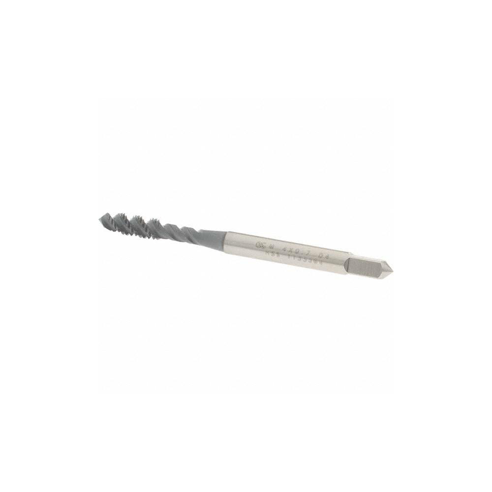 OSG - Spiral Flute Tap: M4x0.70, Metric Coarse, 3 Flute, Plug Chamfer, 6H Class of Fit, High ...