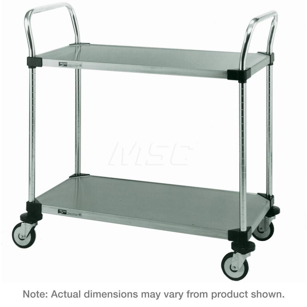 Metro - Utility Utility Cart: 24" Long, 18" Wide, 304 Stainless Steel ...