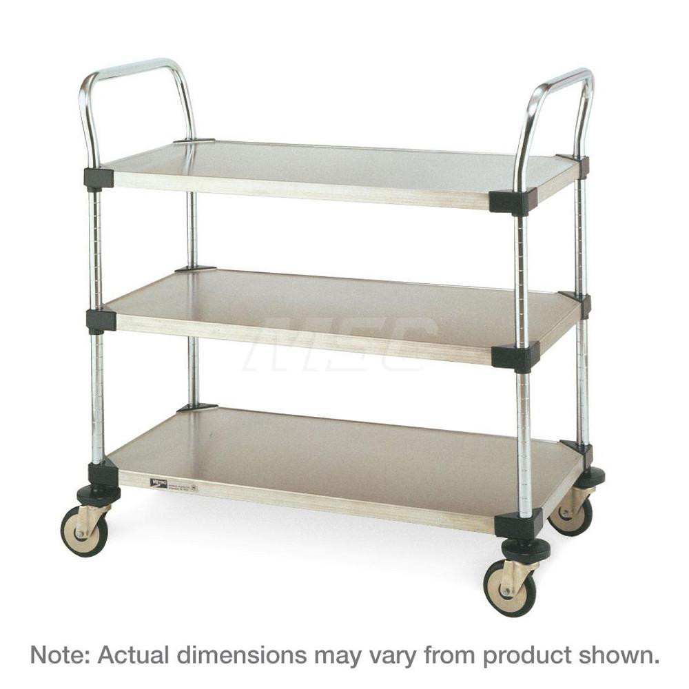 Metro - Utility Utility Cart: 24" Long, 18" Wide, 304 Stainless Steel ...