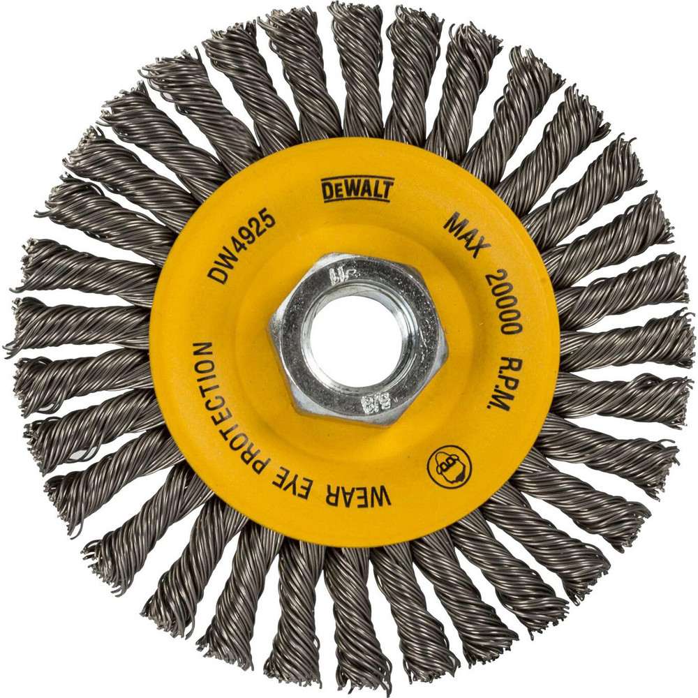 DeWALT - Wheel Brush: 4" Wheel Dia, 0.0200" Wire Dia, Stringer Bead ...