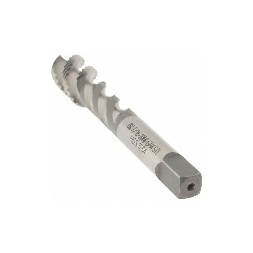 OSG - 7/16-20 UNF, 3 Flute, 50° Helix, Bottoming Chamfer, Bright Finish ...