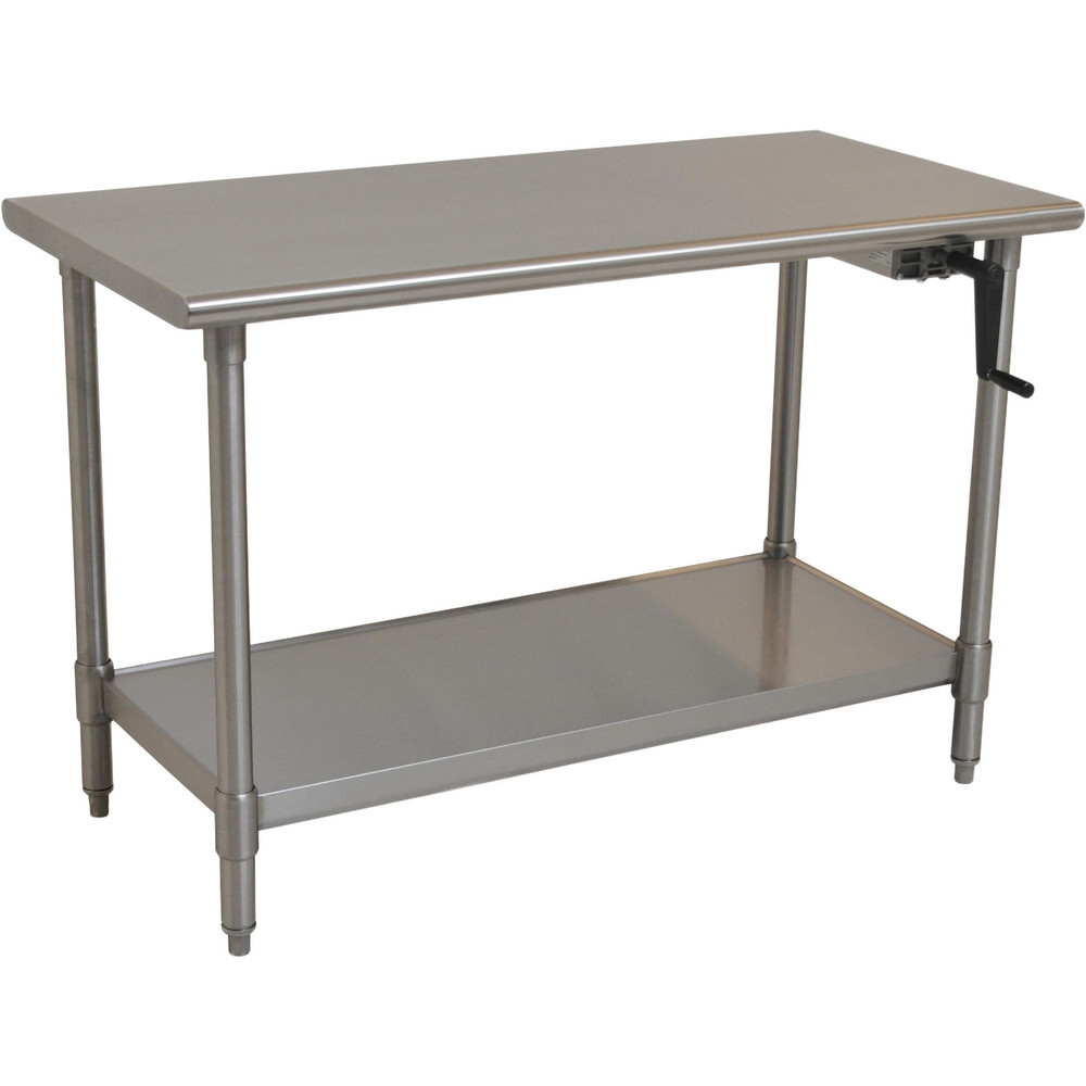 Instock - Work Table: 48" Wide, 30" Deep, 32 to 40" High, Stainless ...